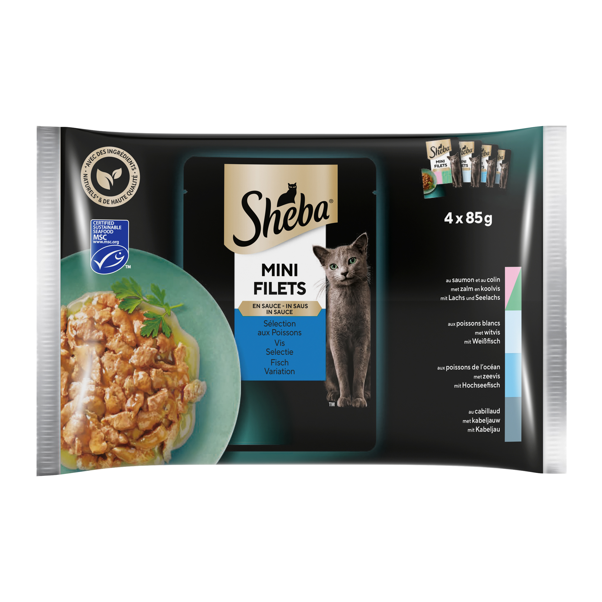 Sheba Fish Selection Mini Fillets in Sauce | Cat | Medpets.at