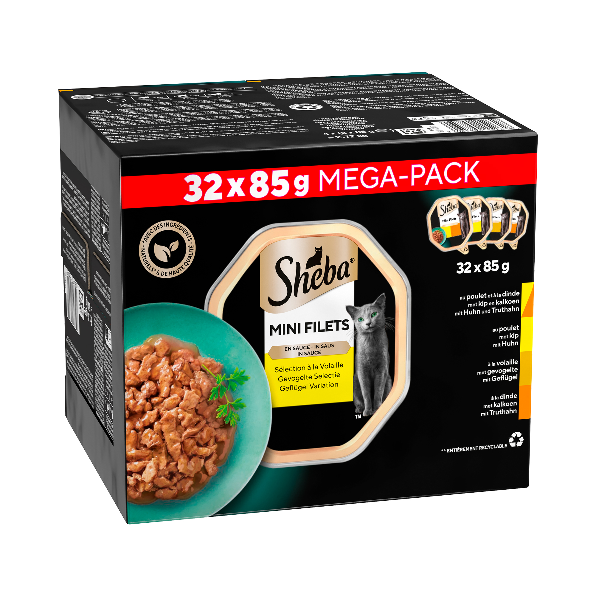 Sheba Mini Filets in saus - Gevogelte Selectie | Medpets.be
