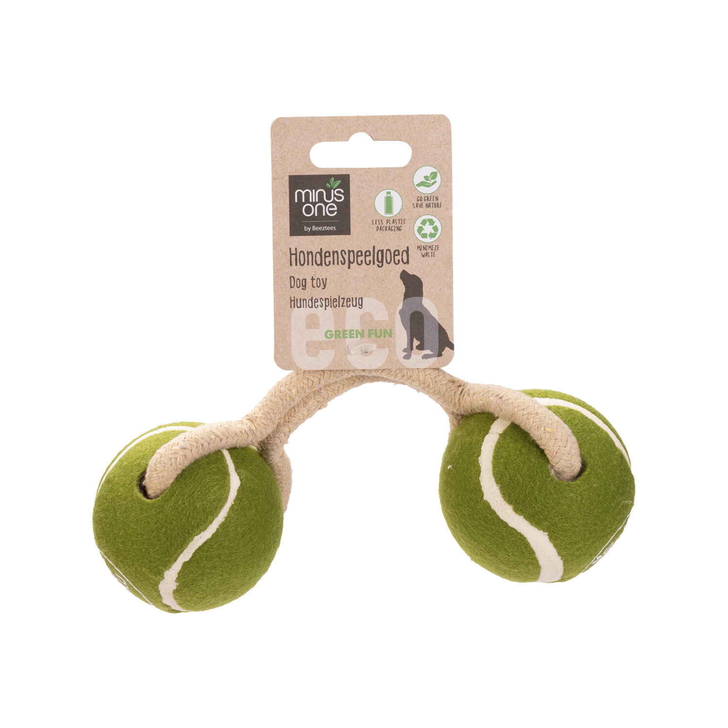 Beeztees Minus One Duo Tennis Ball Rope | Order | Vetsend.co.uk