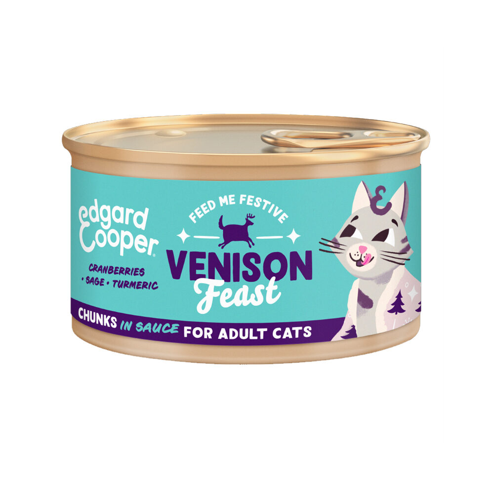 Edgard & Cooper Feestelijk Hert stukjes in saus | Medpets.nl