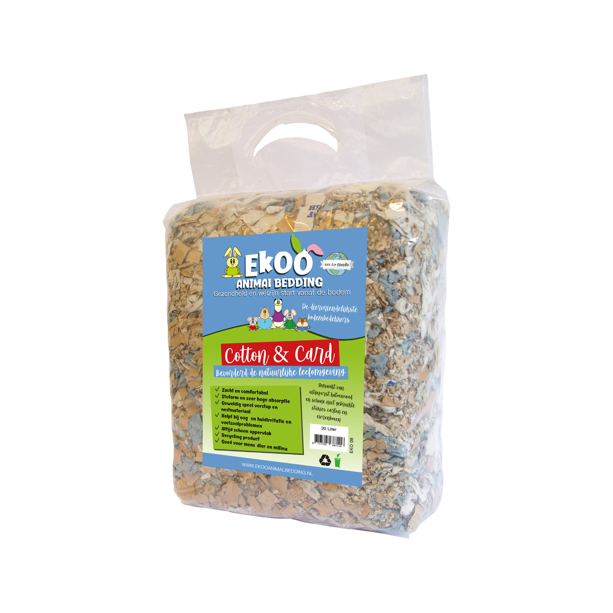 Ekoo Animal Bedding Cotton & Card | Bestellen | Medpets.be