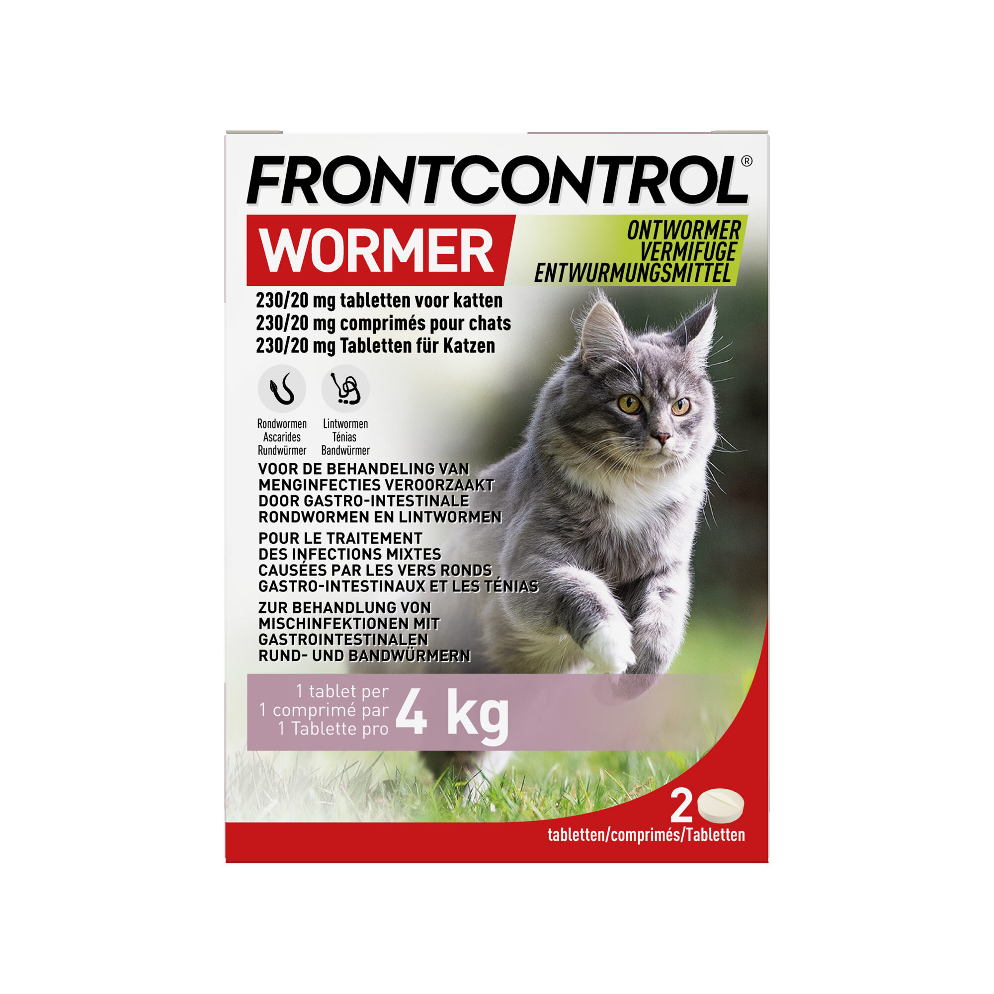 Frontcontrol Wormer Kat | Ontworming | Bestellen | Medpets.nl