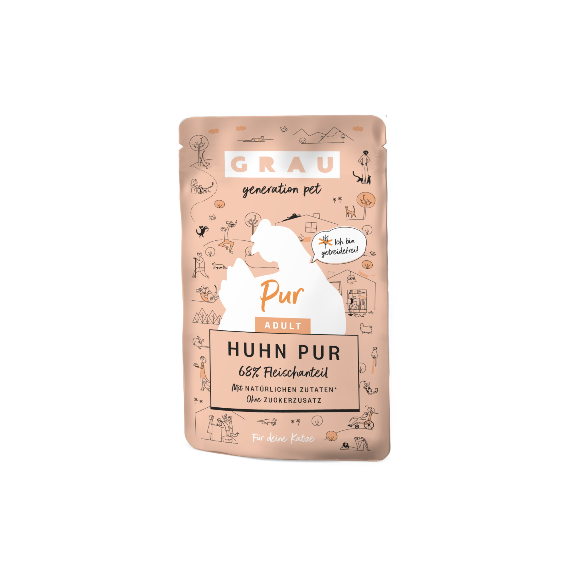 Grau Adult Pure Cat Food - Chicken - Pouch | Cats | Order | Vetsend.co.uk