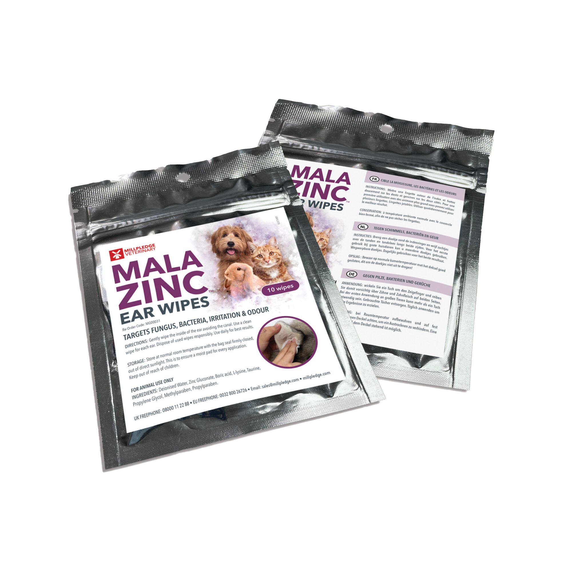 Malazinc Ear Wipes | Hond, Kat, Konijn | Bestel | Medpets.nl