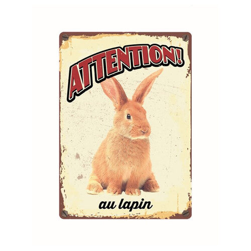 Panneau - Attention! Lapin | Commandez | Medpets.fr