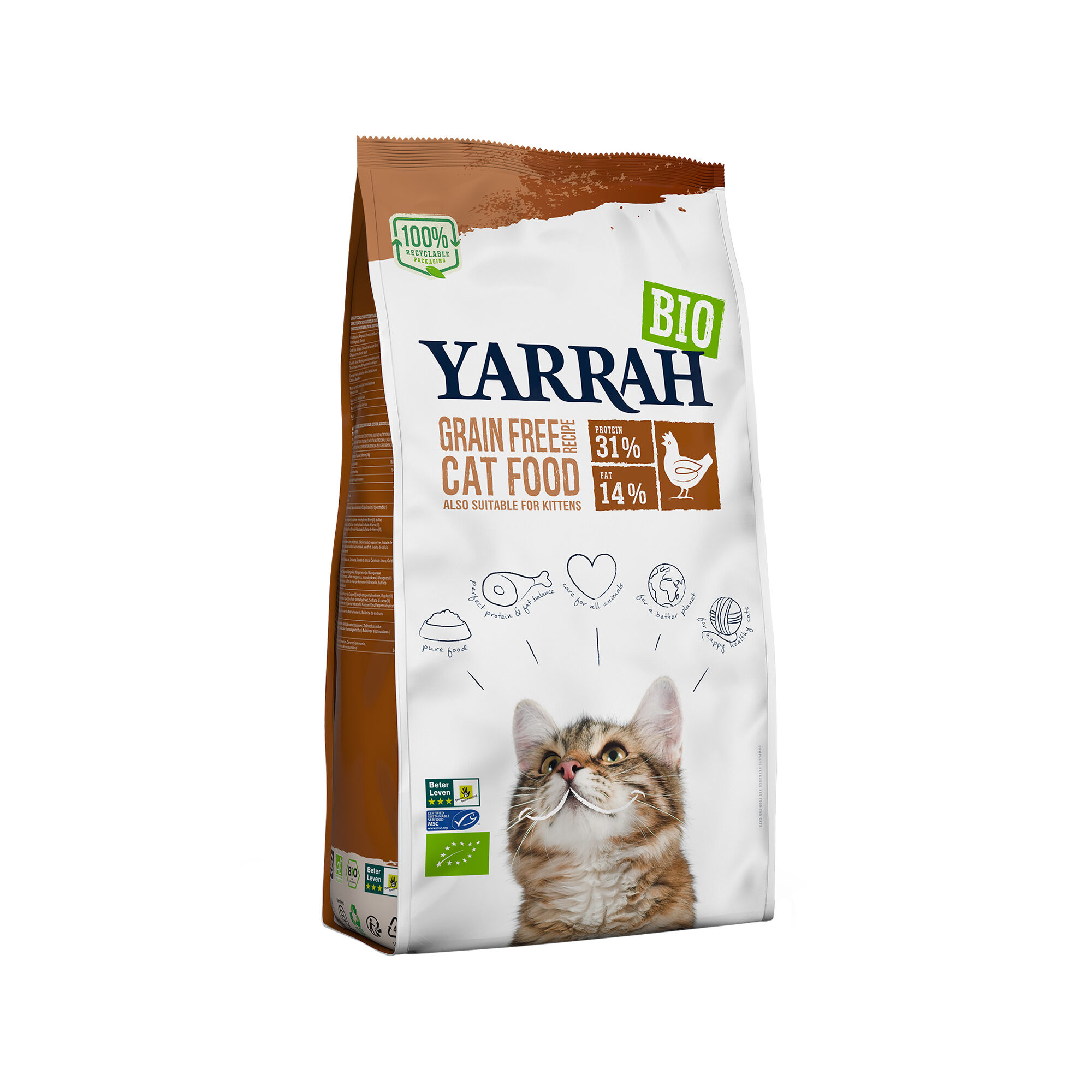 Yarrah - Droogvoer Kat Graanvrij Bio | Bestellen | Medpets.nl