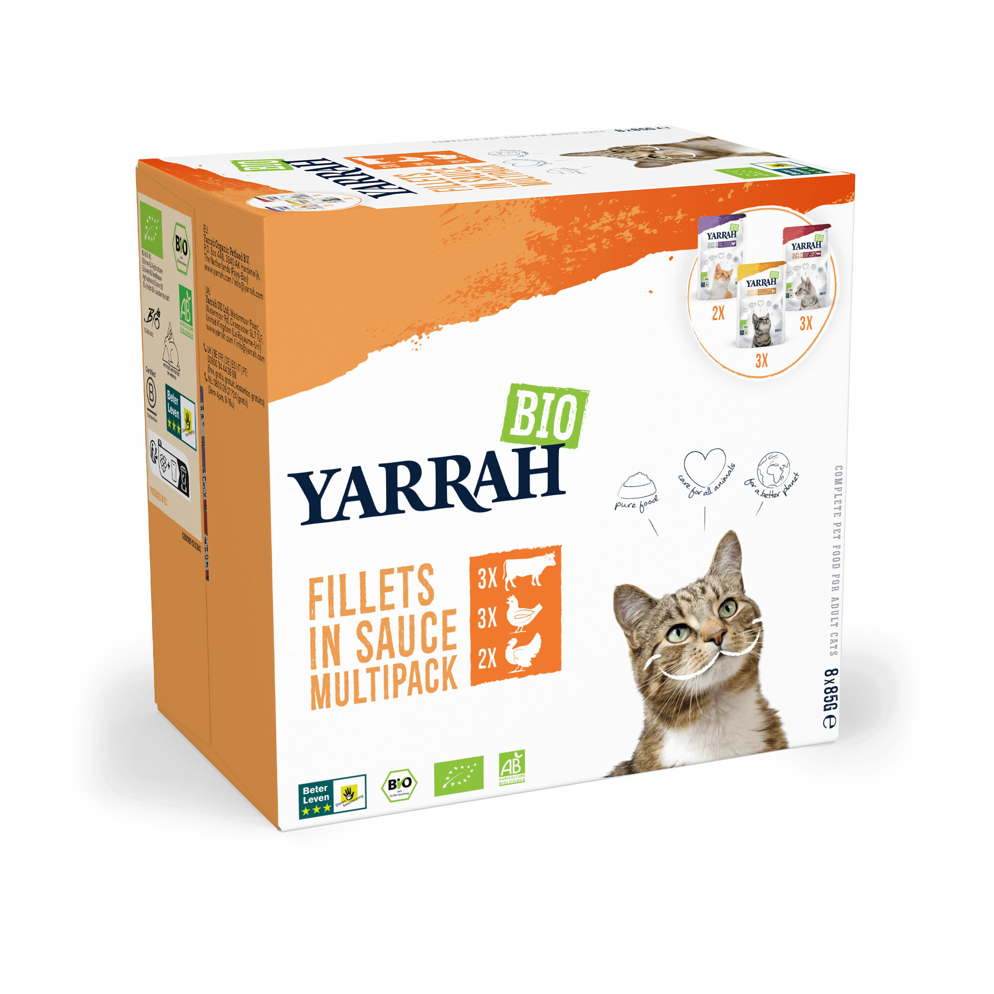 Yarrah Bio Cat Fillets in Saus Multipack | Katten | Medpets.nl